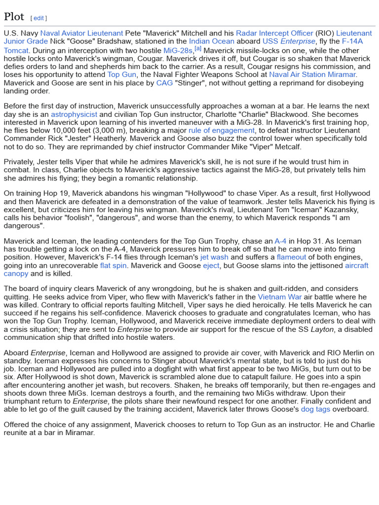 Top Gun English - Wikipedia | PDF | Naval Warfare | Aviation