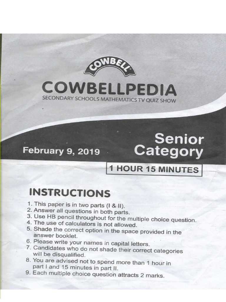 2019_Cowbellpedia_Mathematics_Questions_(Senior)-Sample_for_Upload | PDF