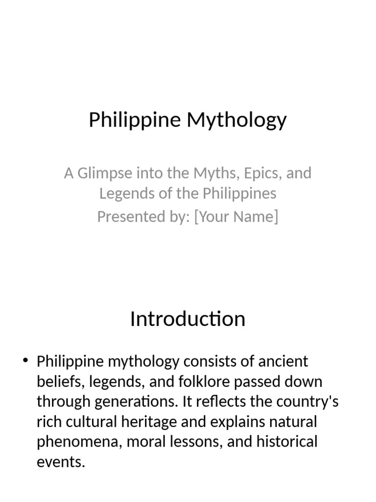 Philippine Mythology Presentation | PDF