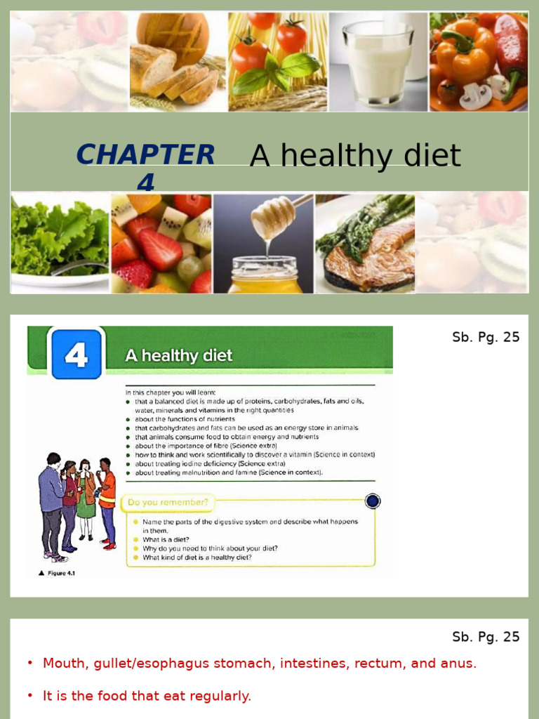 Chap 4 A Healthy Diet | PDF | Foods | Vitamin