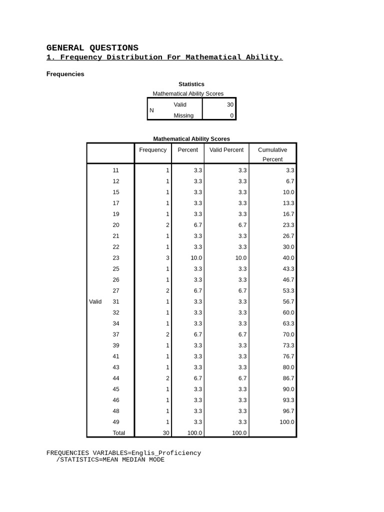 Statistical Analysis of Student Abilities | PDF | Student's T Test ...