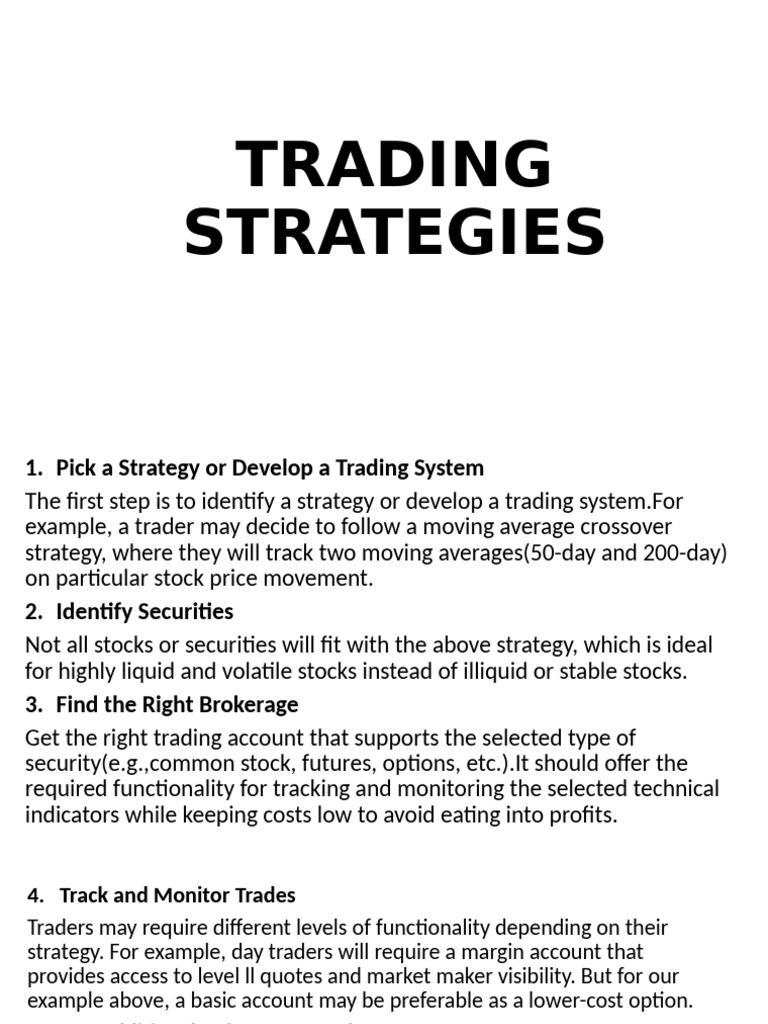 Trading Strategies | PDF