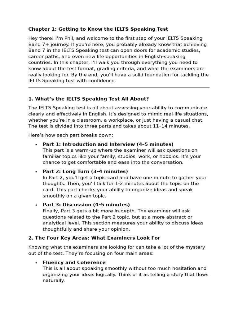 IELTS Speaking Test: Band 7 Guide | PDF | Vocabulary | Stress (Linguistics)