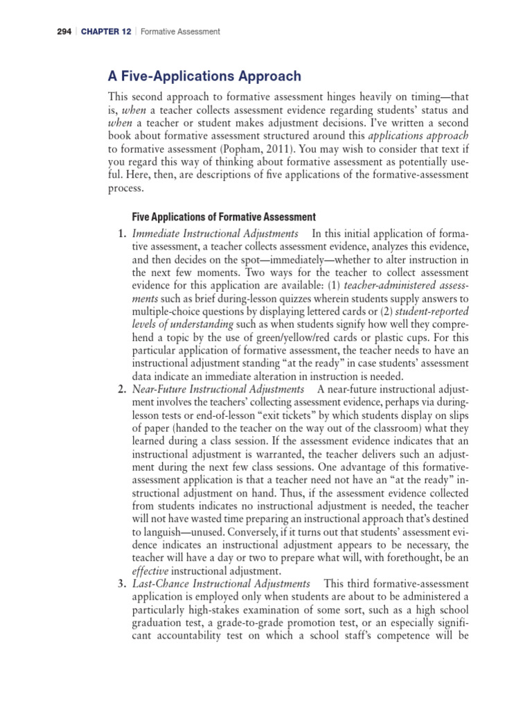 Classroom Assessment WTNTK-pages-158 | PDF | Behavior Modification ...