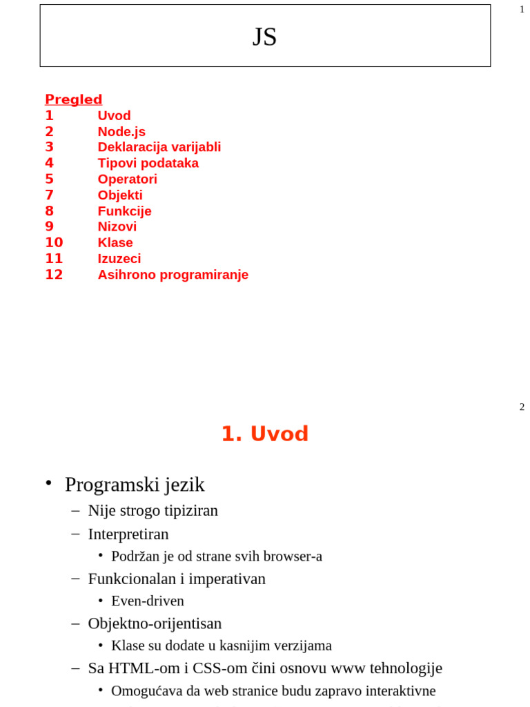 Lekcija 3 - JS | PDF