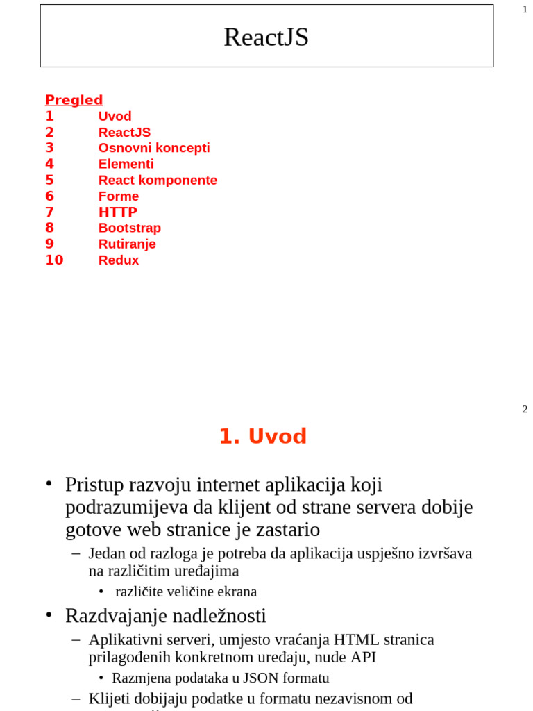 Lekcija 5 - ReactJS | PDF