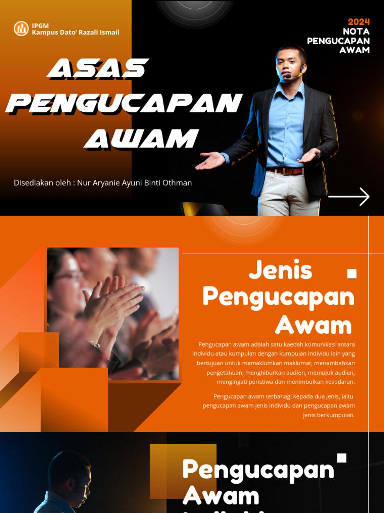 APA Nota Slide - Jenis Pengucapan Awam | PDF