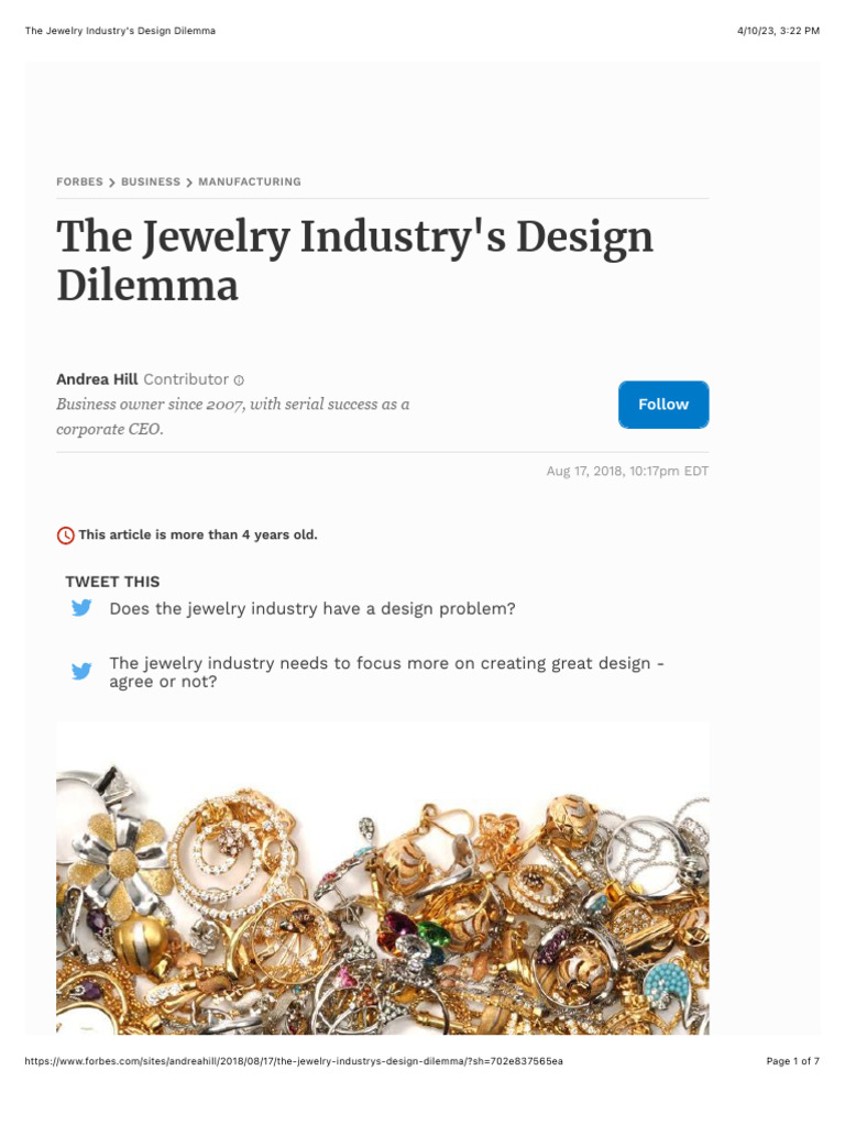 Jewelry Design Challenges & Solutions | PDF | Jewellery | Brand