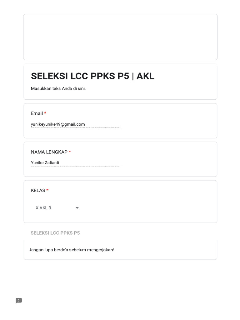 Seleksi LCC Ppks p5 - Akl | PDF