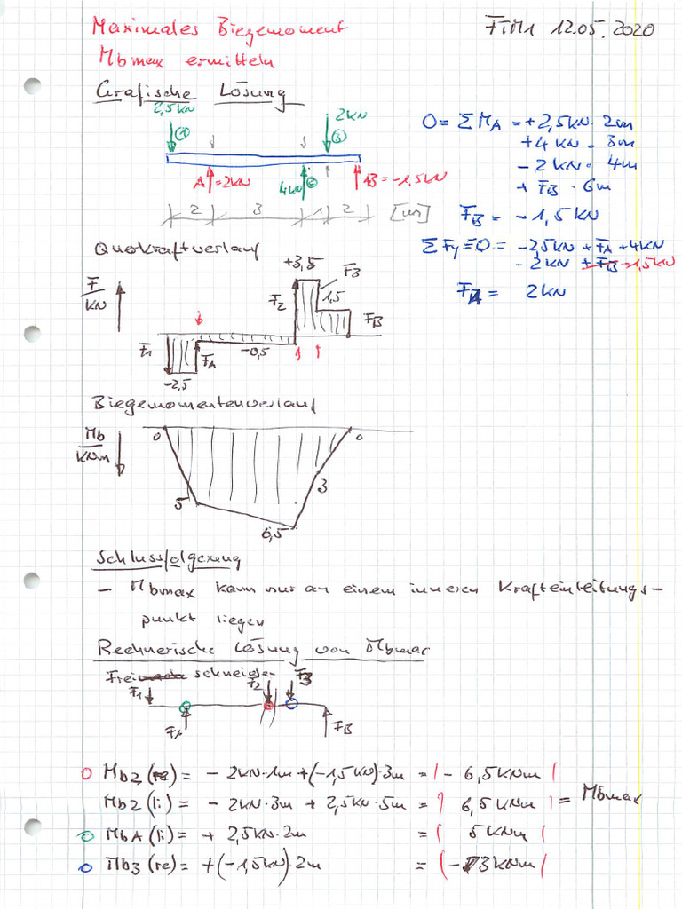 Festigkeit TA Biegemoment | PDF