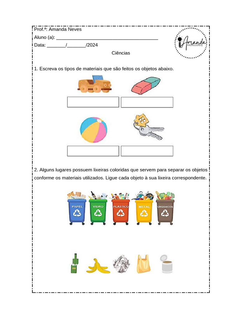 ATIVIDADE Ciencias e Matematica | PDF