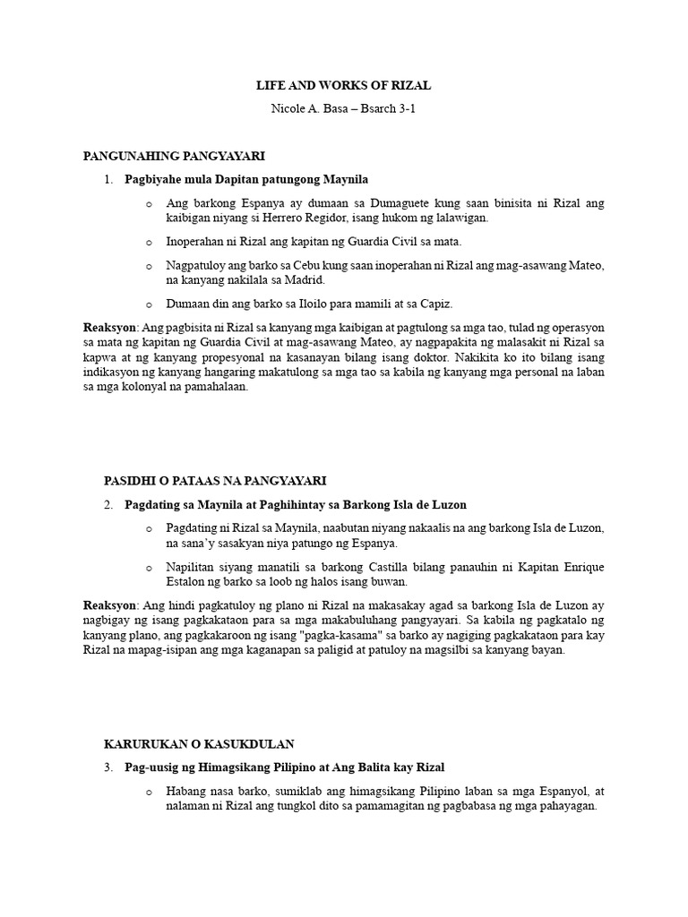 A4-size-Reaksyon-paper-huling-paglalakbay-ni-Rizal | PDF