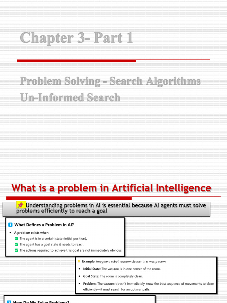Chapter3 UnInformed Search-lastModified | PDF | Artificial Intelligence | Intelligence (AI ...