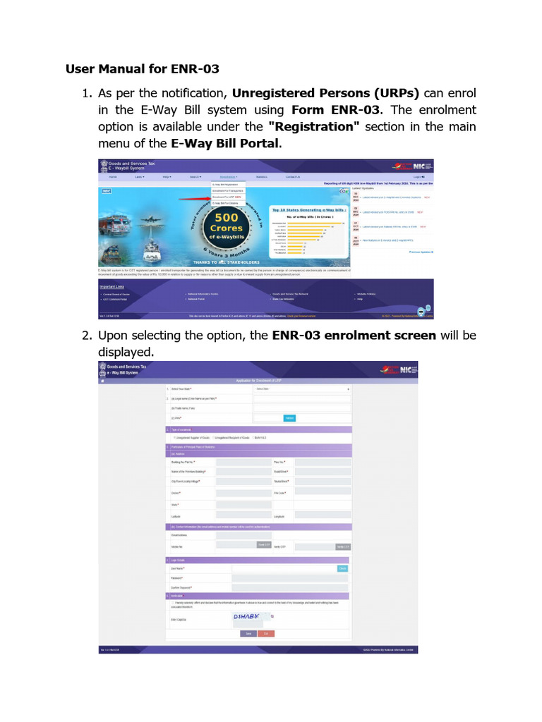User Manual For Enr 03 Final | PDF
