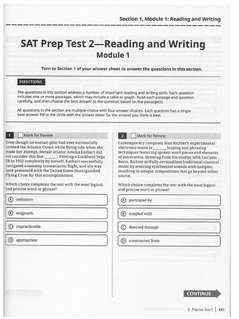 Princeton SAT 645 Practice Questions For Digital SAT 2024 150 184 | PDF