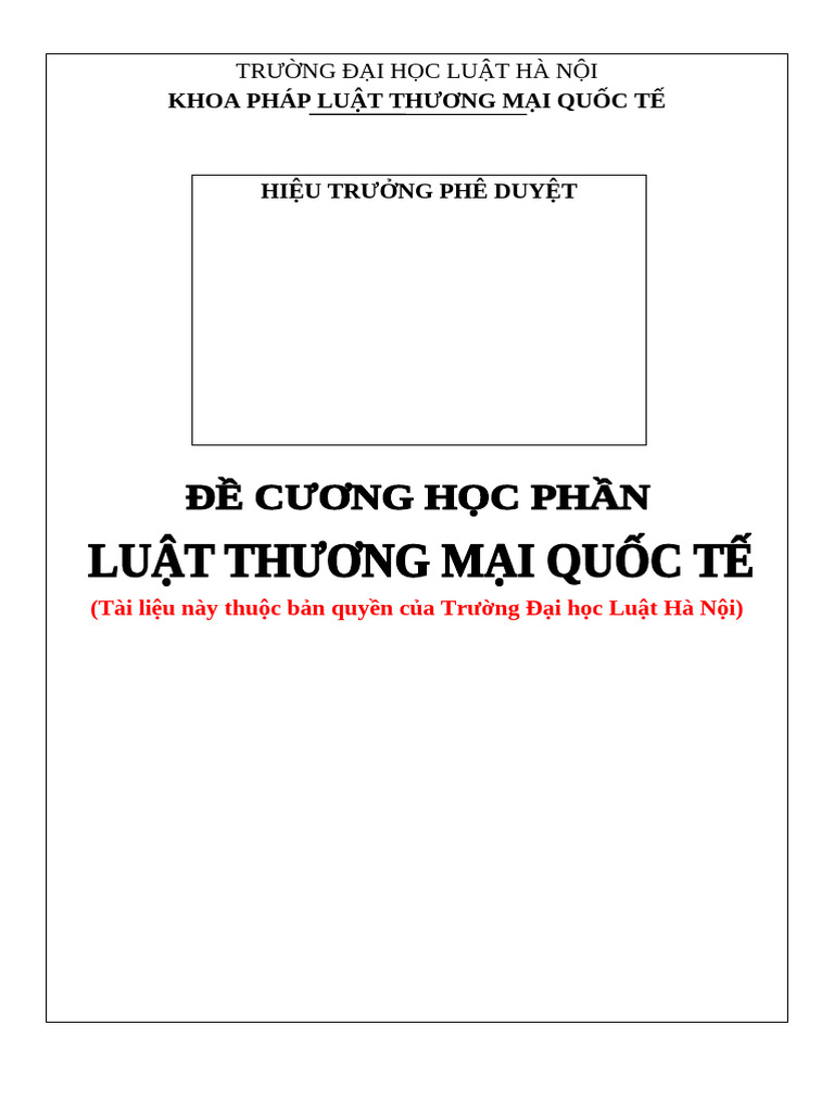 Luật TMQT - 2TC | PDF
