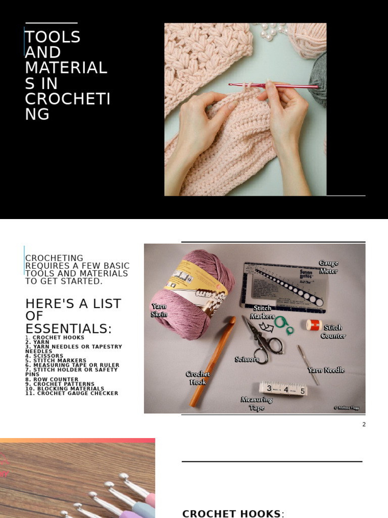 Tools and Materials in Crocheting 1 | PDF