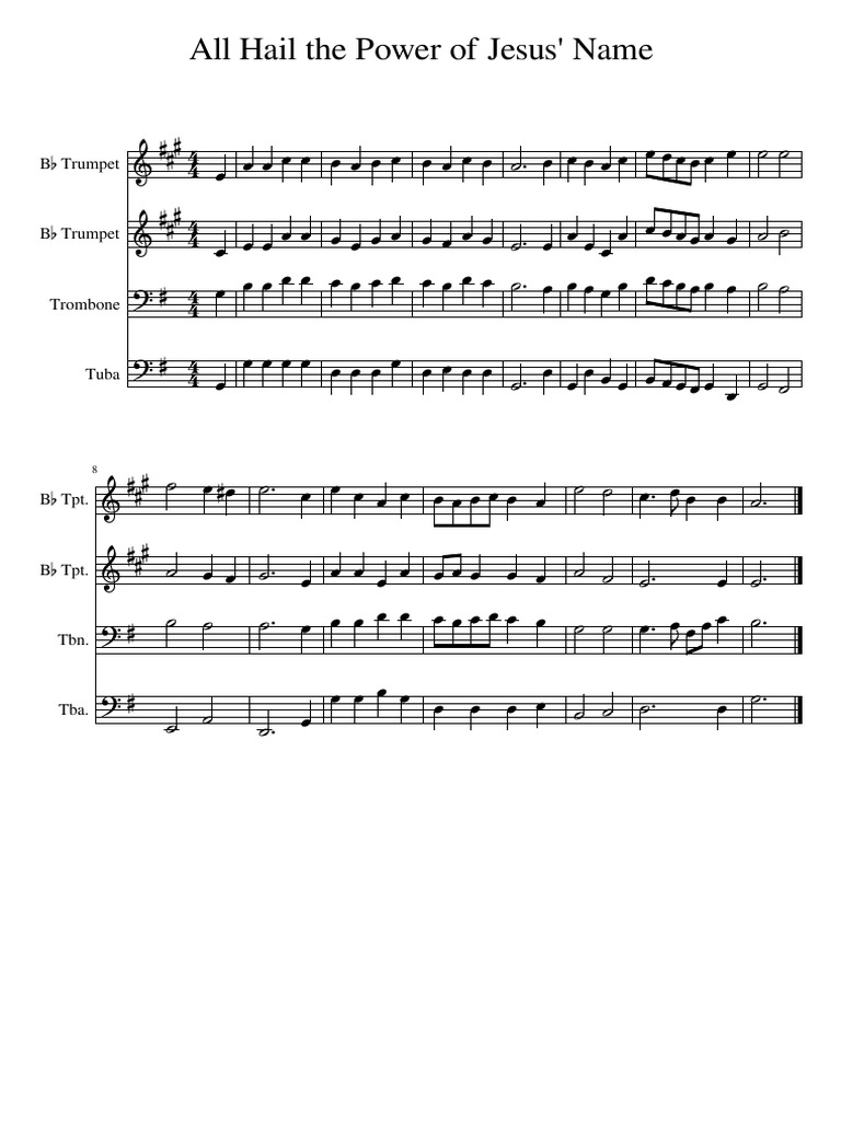 All Hail The Power of Jesus - Name | PDF