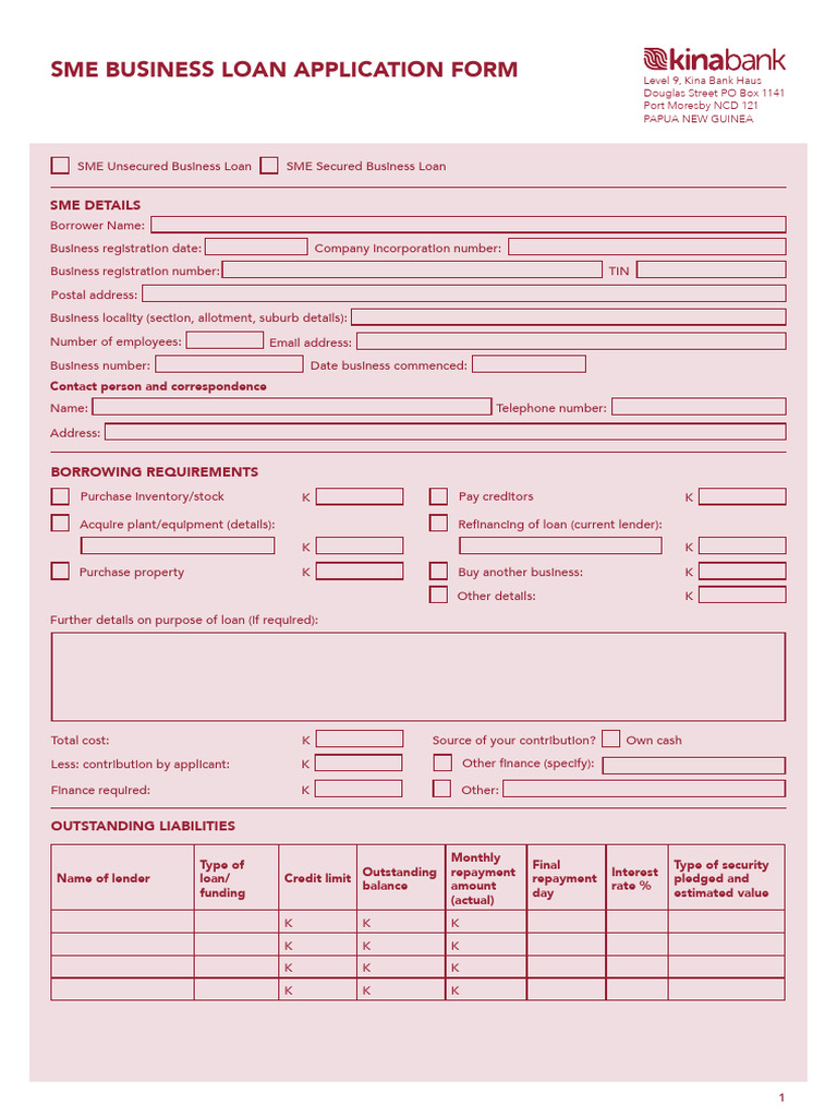 SME-application-form | PDF | Mortgages | Loans