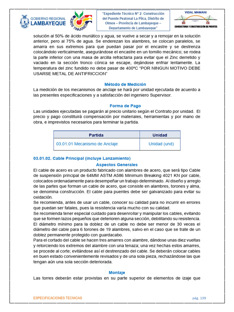 Estructuras de Cables en La Pilca | PDF | Acero