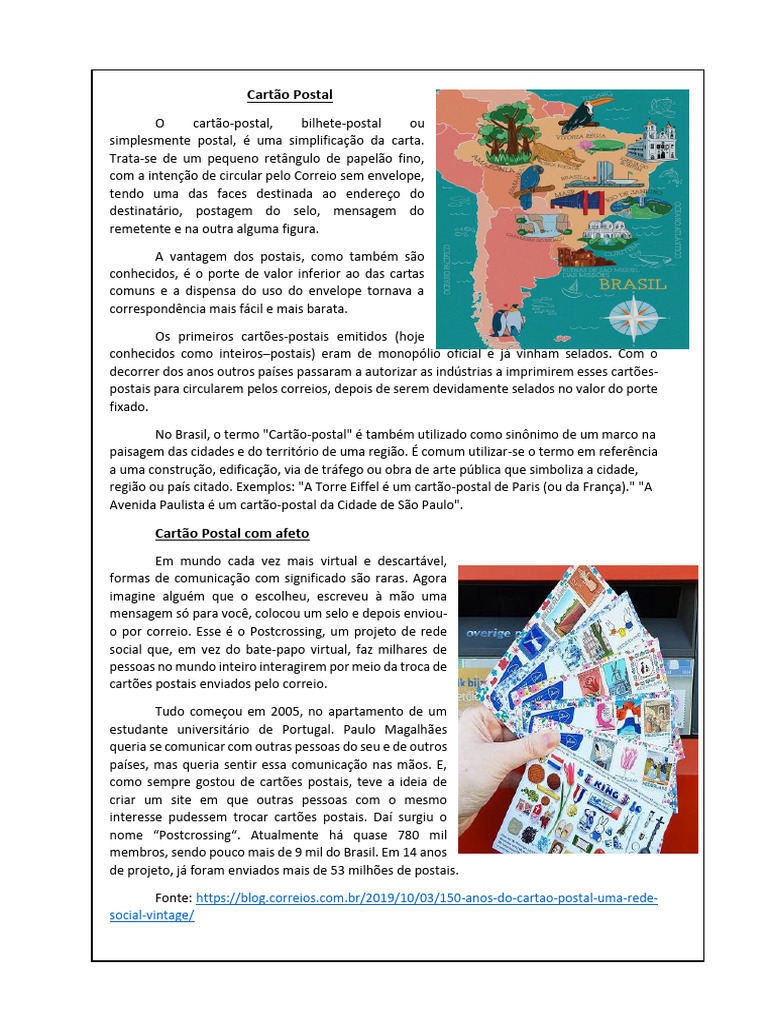 Cartão Postal | PDF