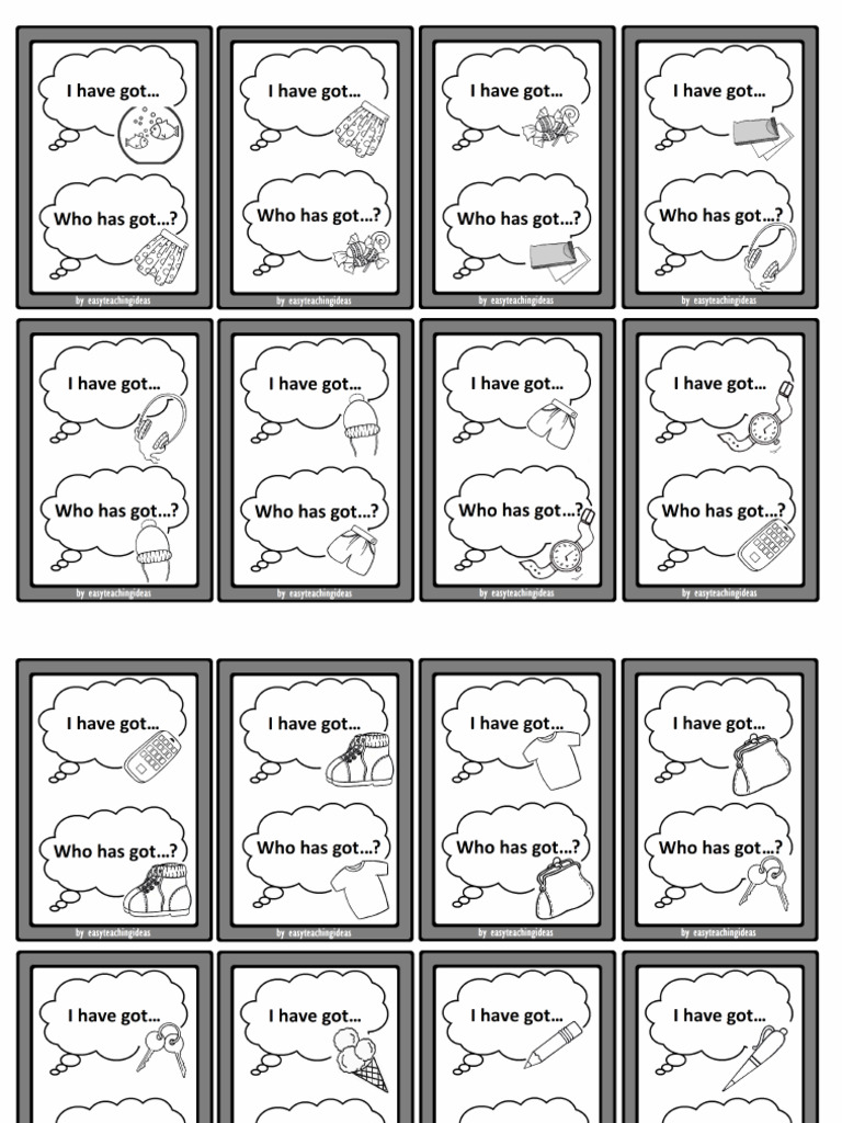 I HAVE GOT... wHO HAS GOT | PDF