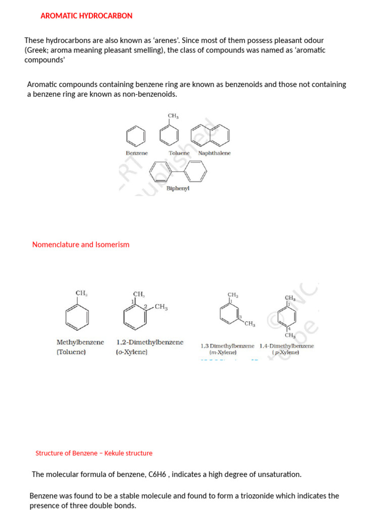 Aromatic Hydrocarbons | PDF | Aromaticity | Benzene