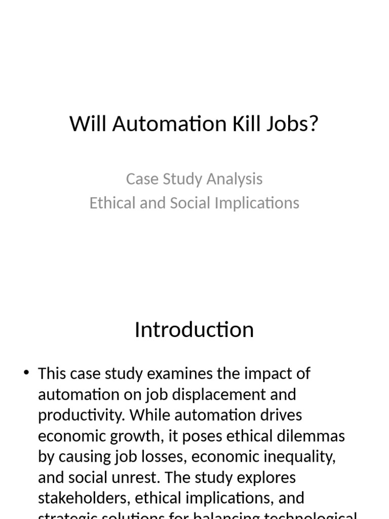 Automation's Impact on Jobs and Ethics | PDF | Automation | Unemployment
