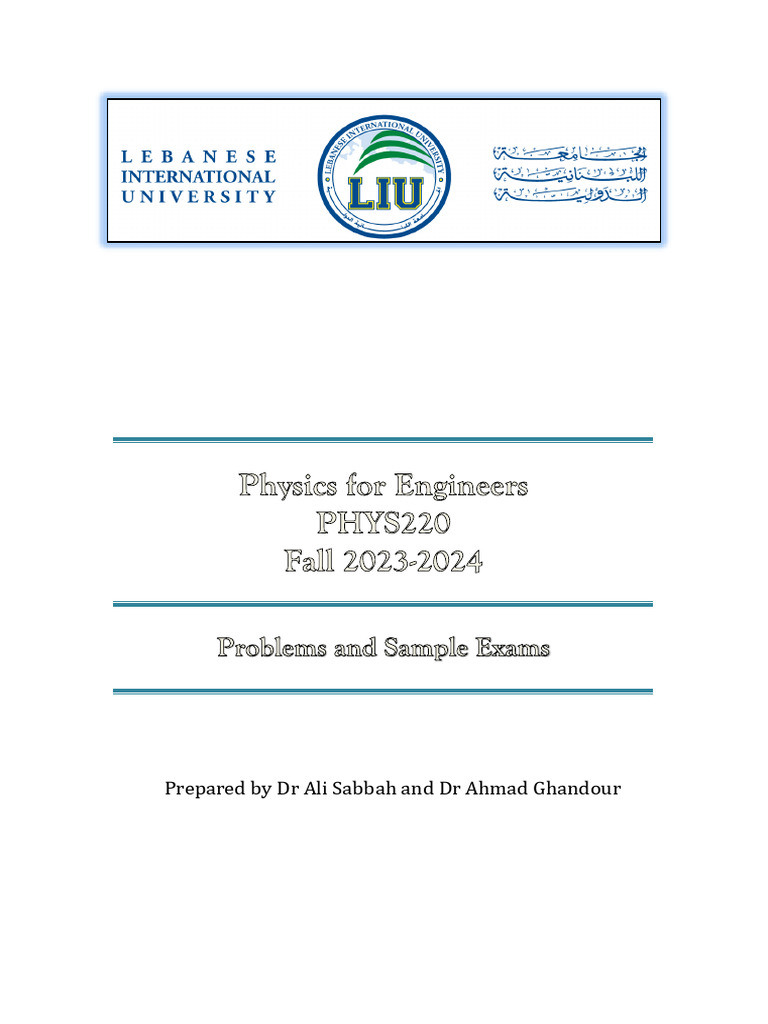 PHYS220 - Problems and Solution | PDF | Waves | Oscillation
