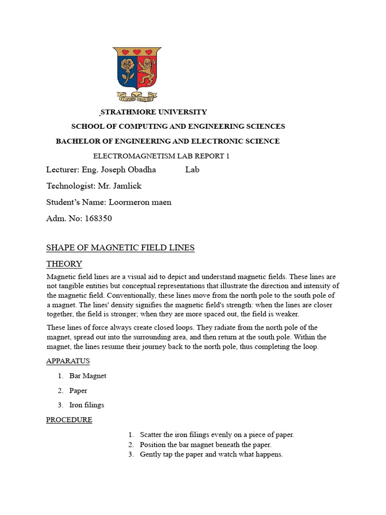 em lab 1 | PDF | Magnet | Magnetic Field