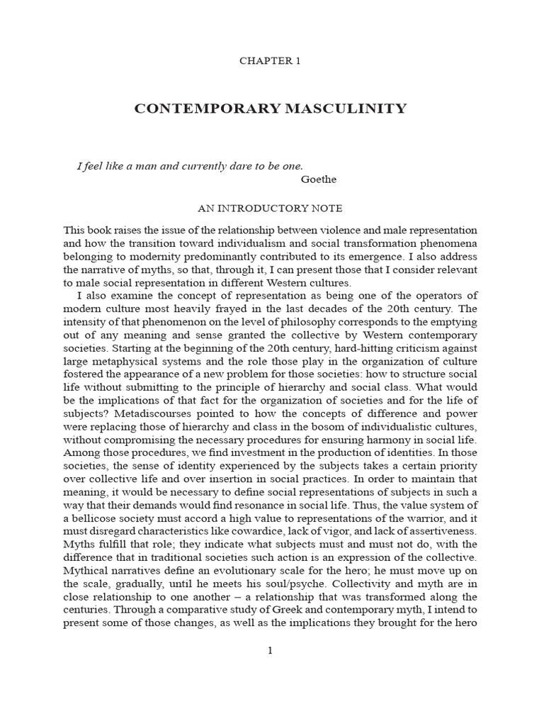 Contemporary Masculinity Preview | PDF | Hero | Greek Mythology