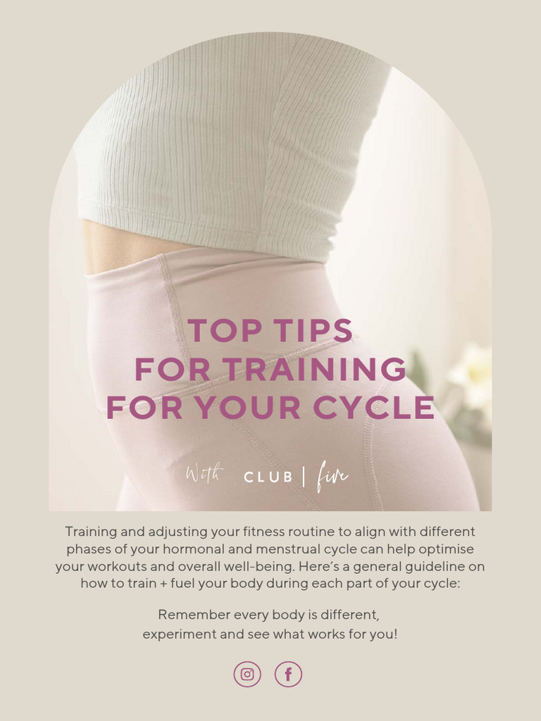 Training For Your Cycle | PDF | Foods | Menstrual Cycle