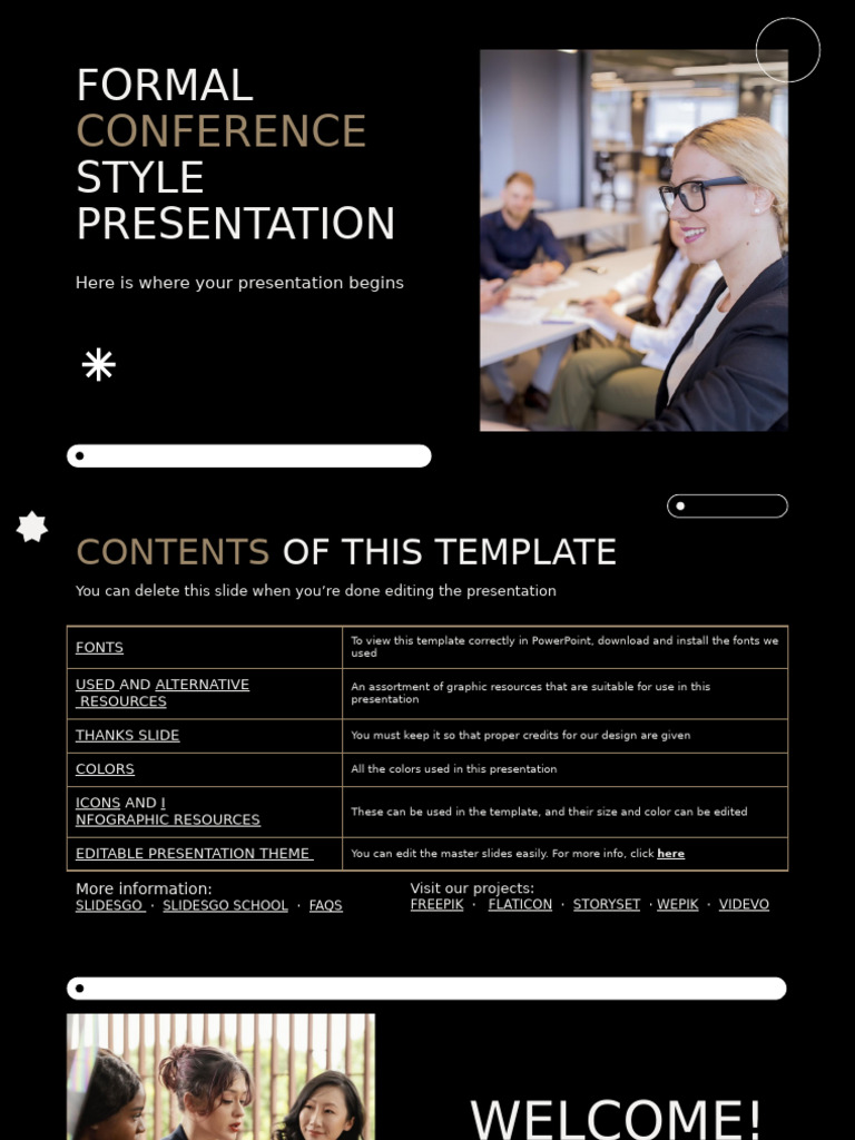 Formal Conference Style Presentation by Slidesgo | PDF | Planets ...