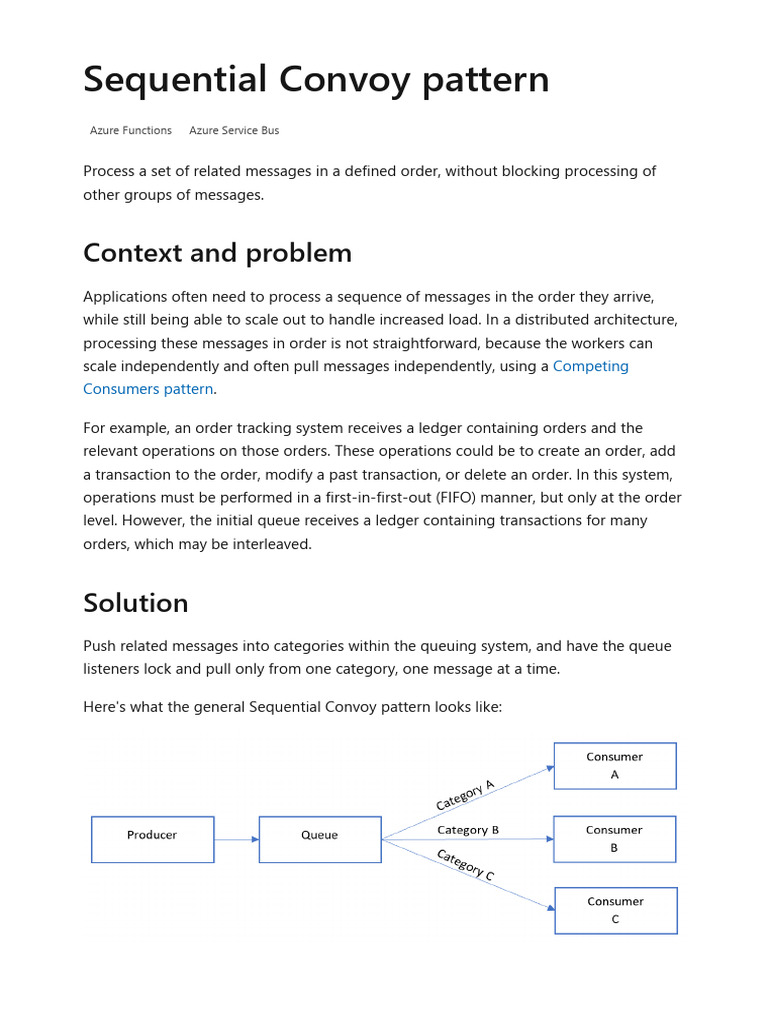 Azure Sequential Message Processing | PDF | Computer Architecture | Computer Science