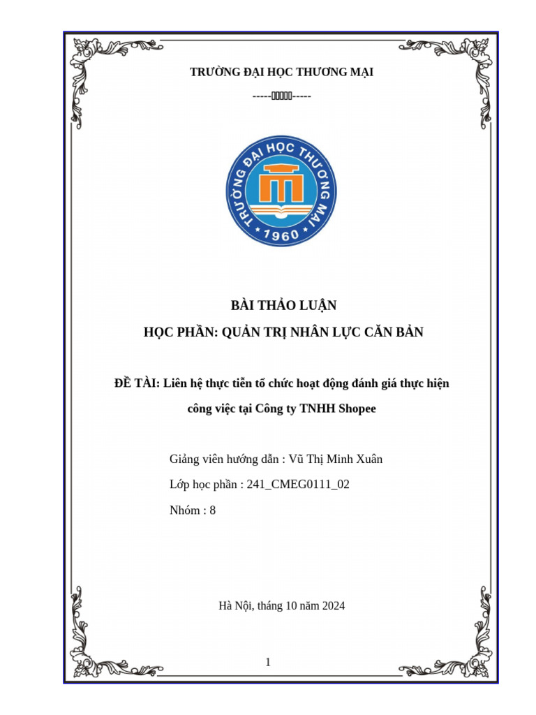 BTL - Nhom 8 - QTNLCB | PDF