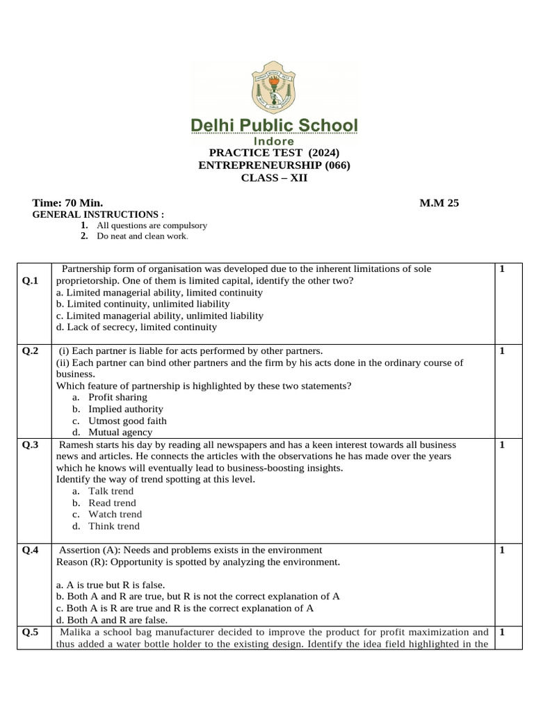 Entrepreneurship Exam Prep | PDF | Invention