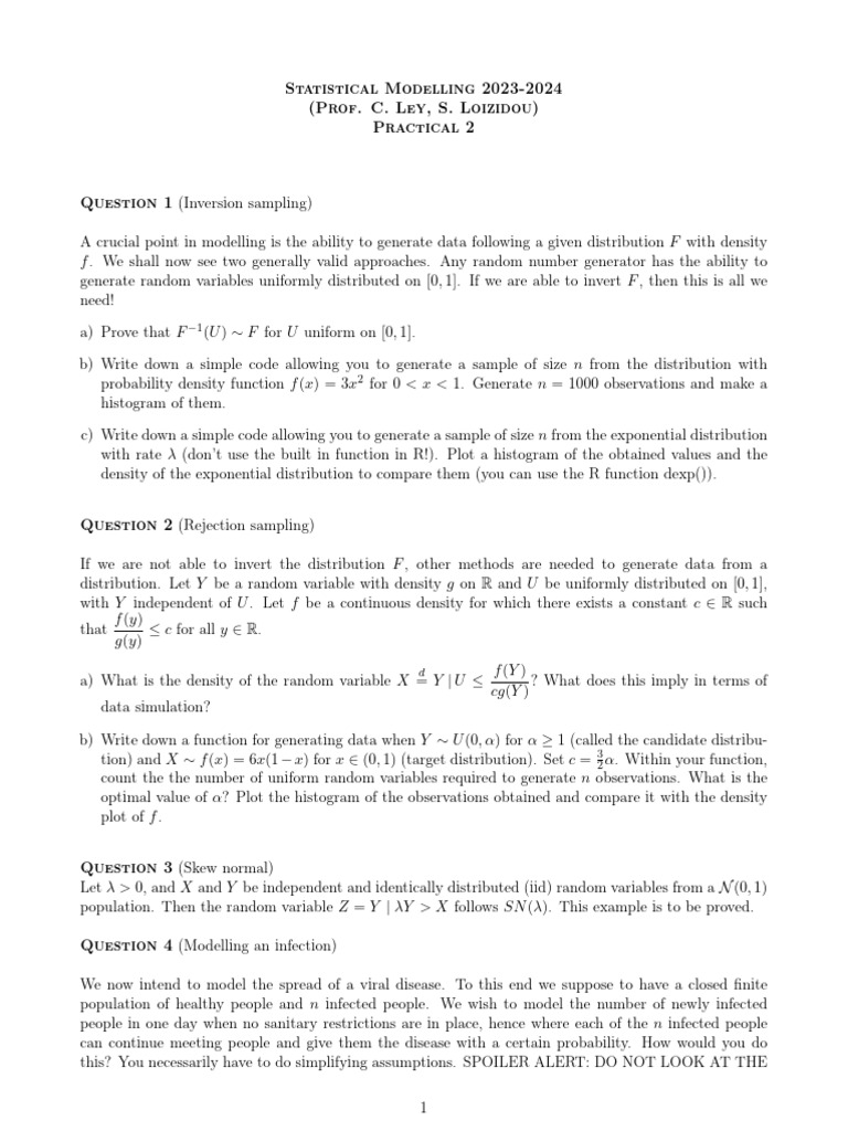 Advanced_statistics | PDF | Random Variable | Probability Distribution