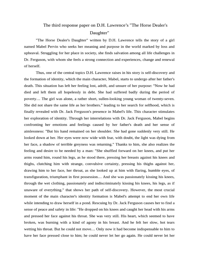 Liliia Taras The Third Response Paper | PDF