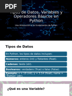 Workbook de La Inmersión - Daxus Latam | PDF | Python (lenguaje de programación) | Tipo de datos