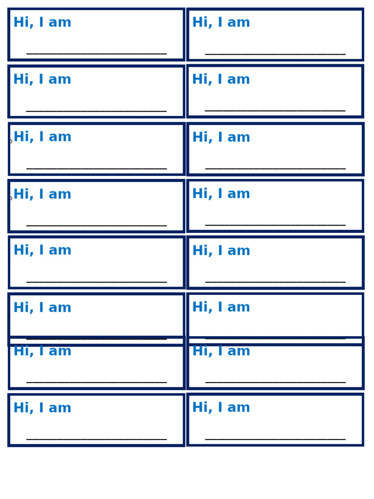 Name Tag Template | PDF