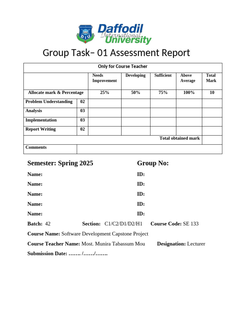 Software Development Capstone Report | PDF