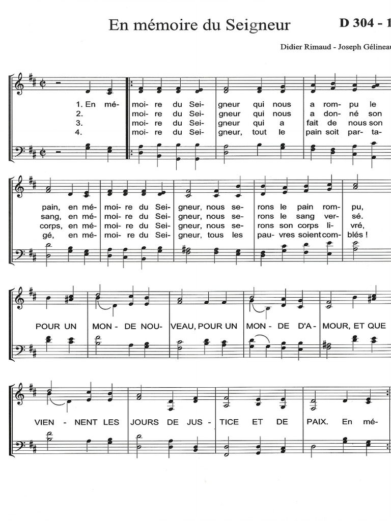 En Mémoire Du Seigneur | PDF