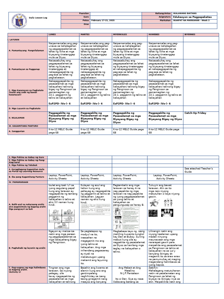 Q4-WEEK2-DLL-ESP_2 | PDF