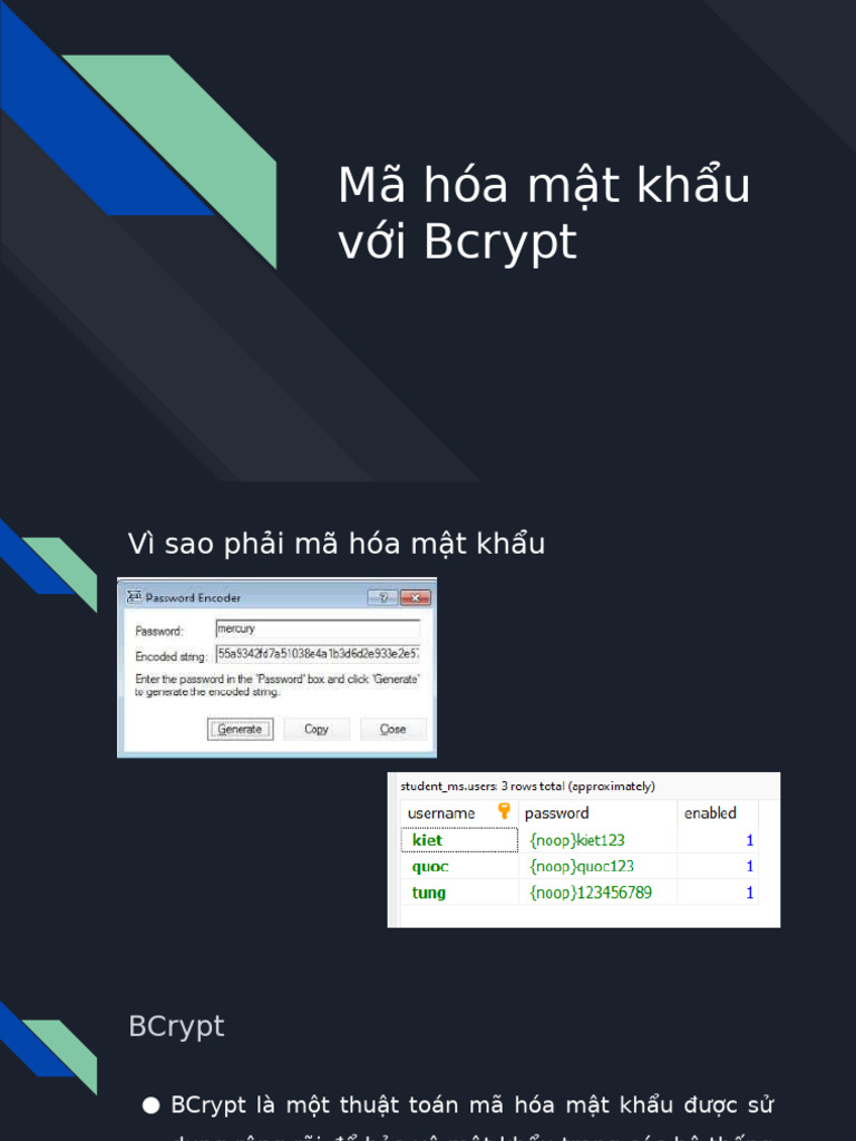 10 01. Ma Hoa Mat Khau Voi Bcrypt | PDF