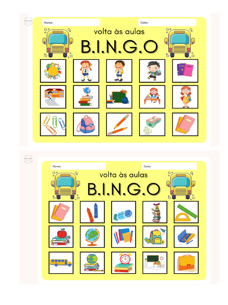 Bingo Escolar | PDF