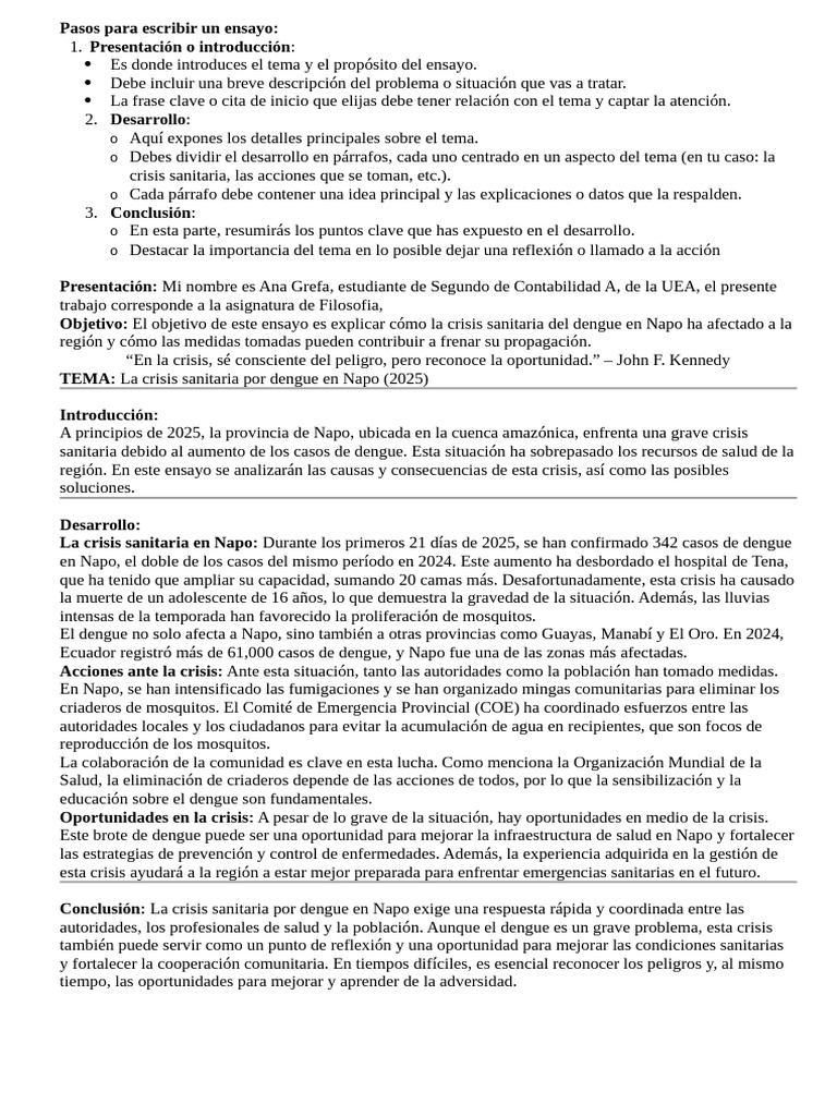 Pasos para Un Ensayo | PDF | Ensayos