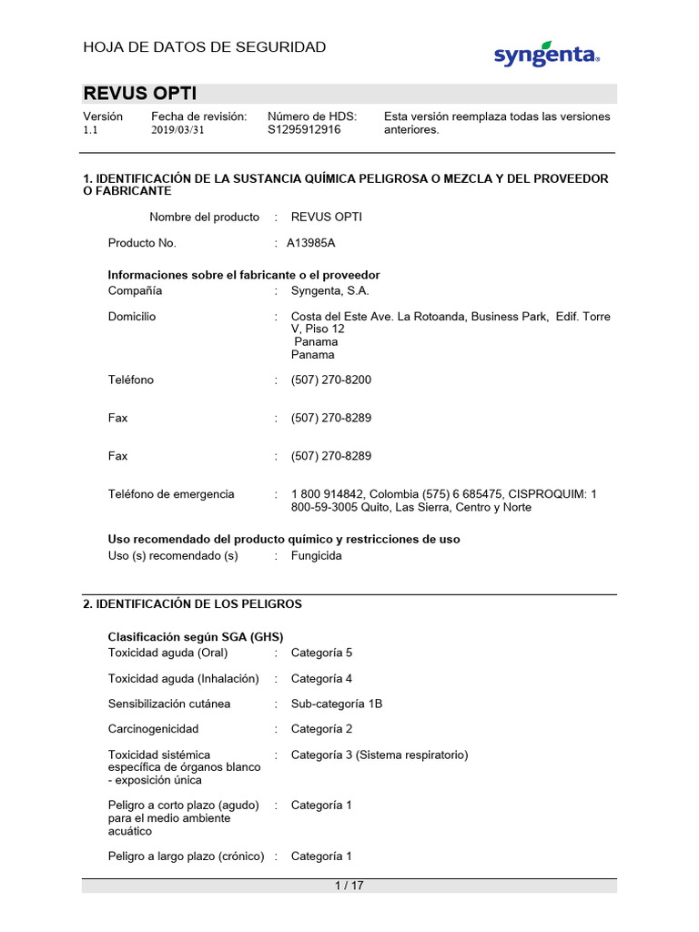 (10.2021) MSDS Revus Opti | PDF