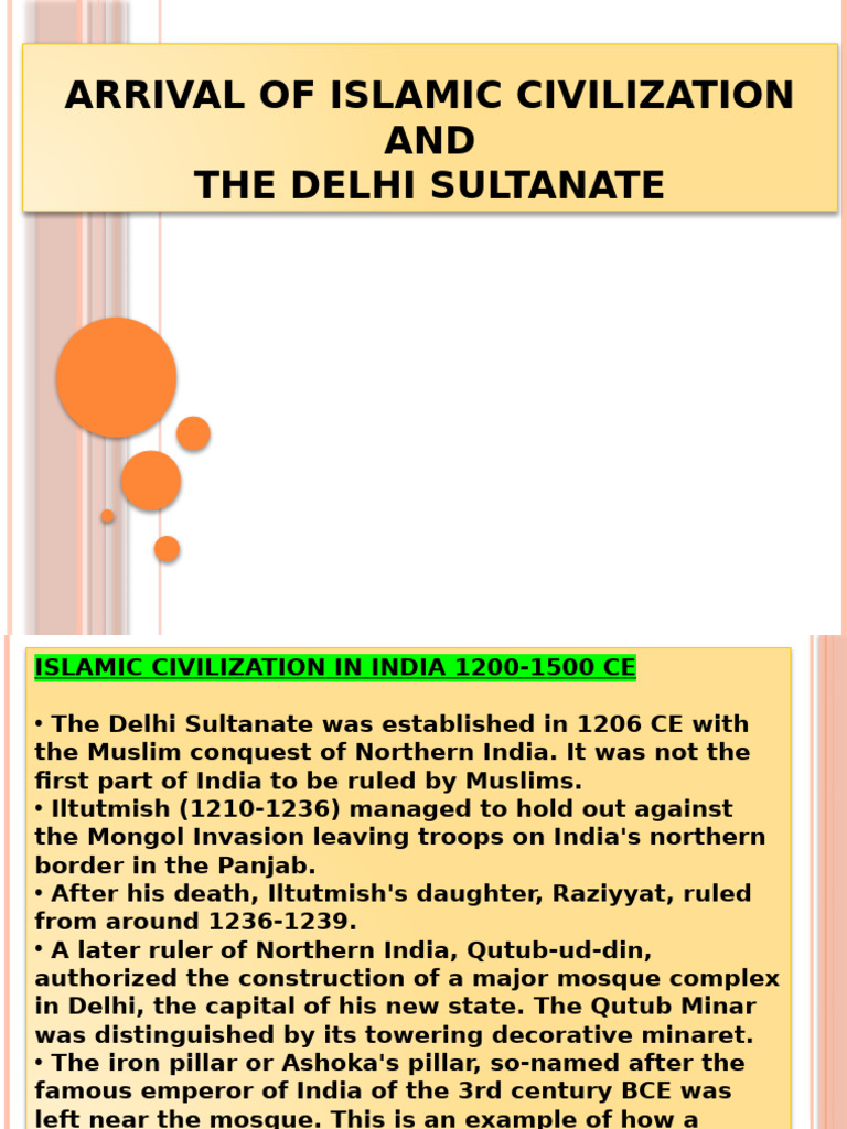 Islamic Civilization in India (1200-1500) | PDF | Mughal Empire | Delhi