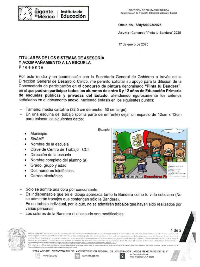 Concurso "Pinta tu Bandera" 2025 | PDF