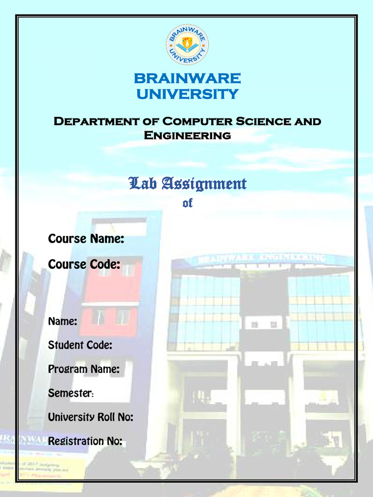 Lab Front Page & Index | PDF
